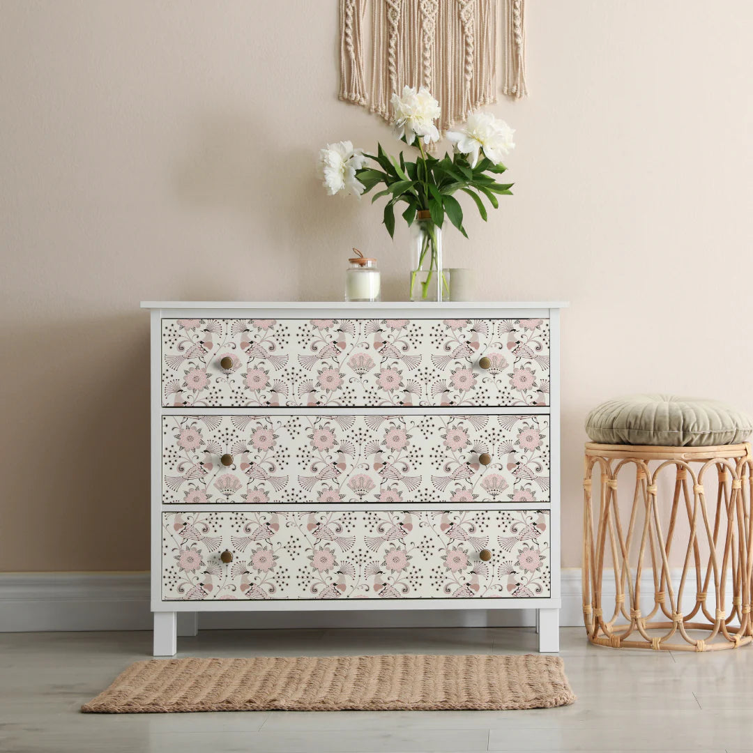 Pink Peacocks - Mint Tissue Paper – Le Belle Maison